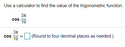 Solved Use a calculator to find the value of the | Chegg.com