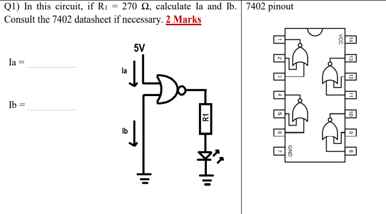 Solved Q1) In this circuit, if R1 = 270 2, calculate la and | Chegg.com