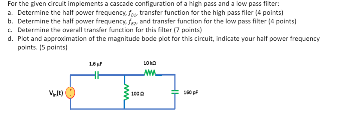 Solved For the given circuit implements a cascade | Chegg.com