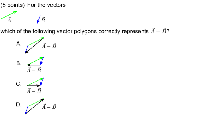 Solved (5 points) For the vectors which of the following | Chegg.com