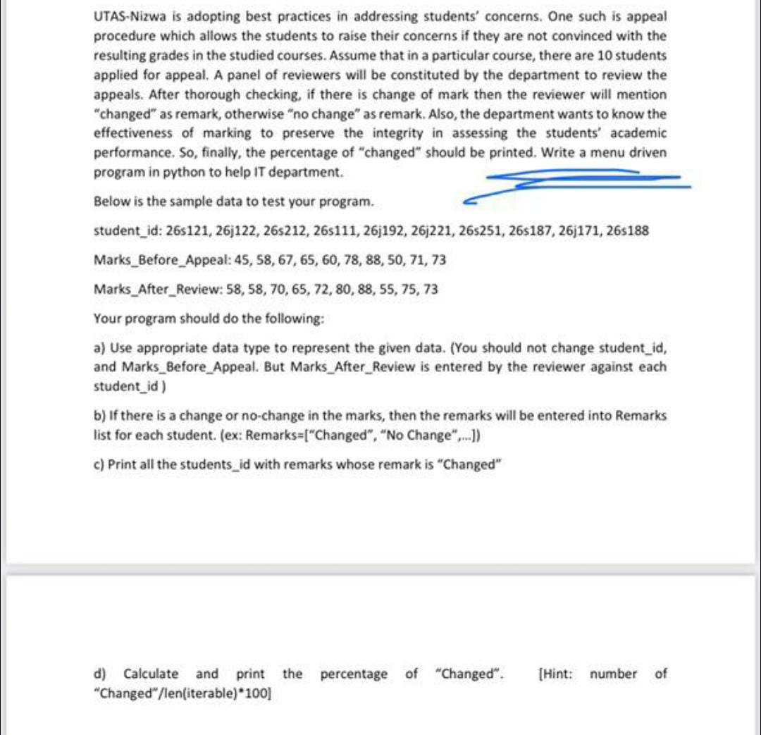 Solved Title : do code according to instructions given in | Chegg.com ...