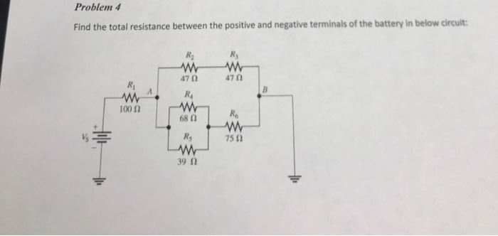 Solved Problem 4 Find the total resistance between the | Chegg.com