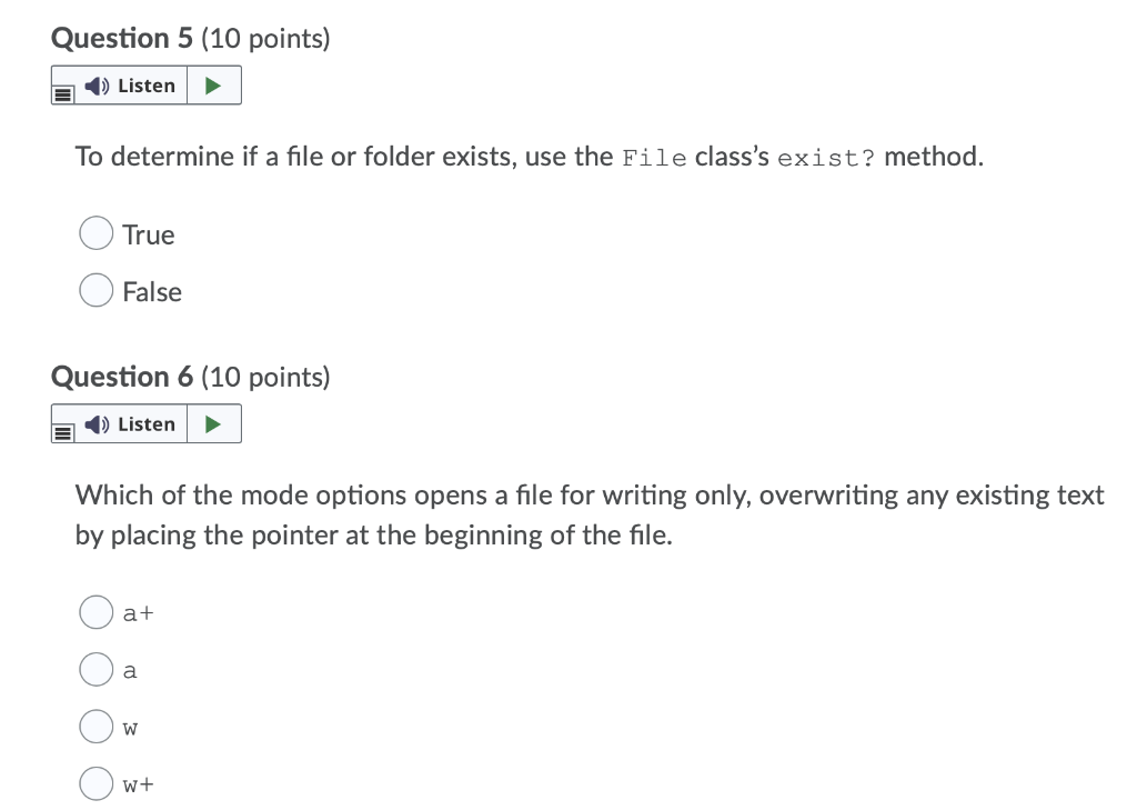 Solved Question 5 (10 points) ) Listen To determine if a | Chegg.com