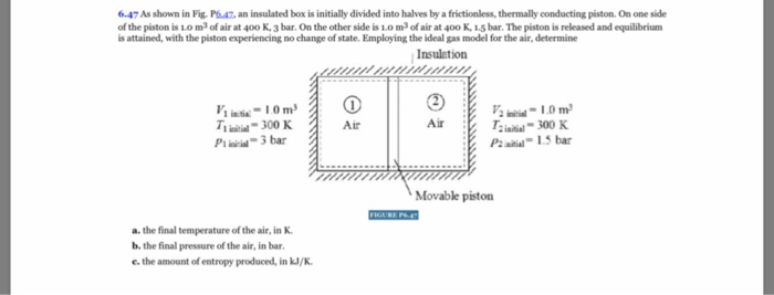 Solved 6.47 As shown in Fig, P6.47, an insulated box is | Chegg.com
