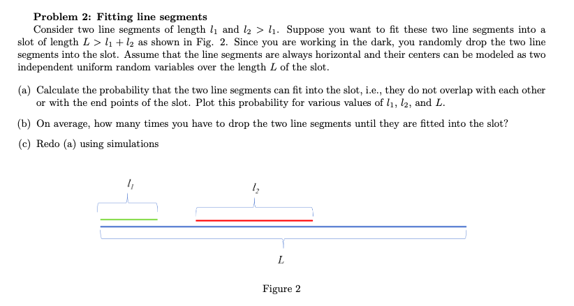 Solved Problem 2: Fitting line segments Consider two line | Chegg.com