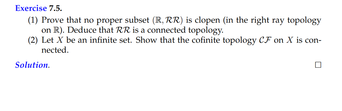 Solved Exercise 7.5.(1) ﻿Prove that no proper subset (R,RR) | Chegg.com