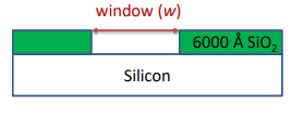 Solved An oxide window pattern shown below is subjected to | Chegg.com