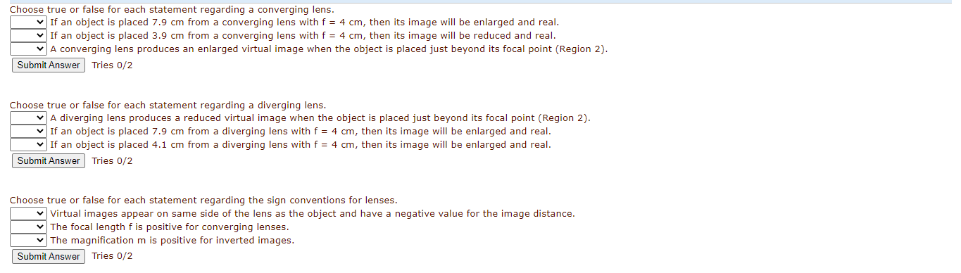Solved Choose true or false for each statement regarding | Chegg.com