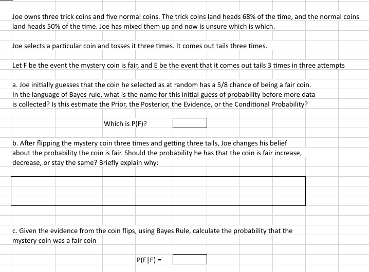 Solved Joe owns three trick coins and five normal coins. The | Chegg.com