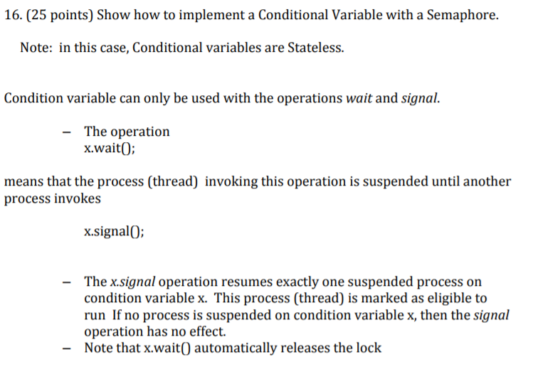 16. (25 points) Show how to implement a Conditional | Chegg.com