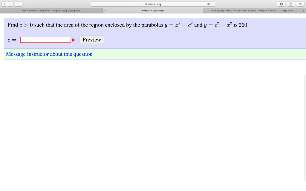 Solved wamap.org WAMAP Assessment Sketch the region enclosed | Chegg.com