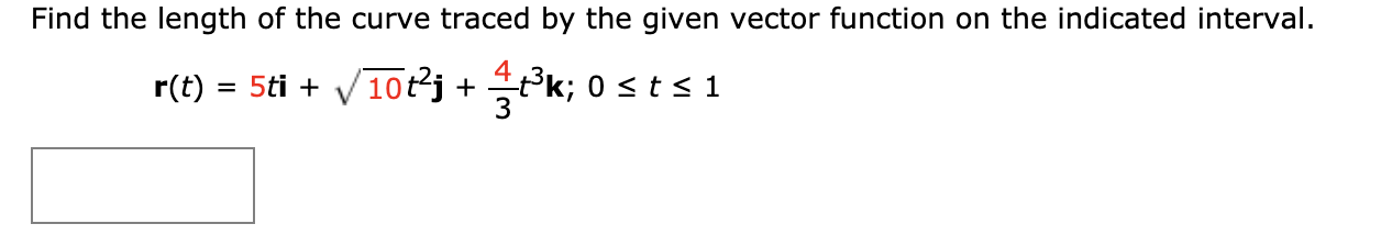 Solved Find the length of the curve traced by the given | Chegg.com