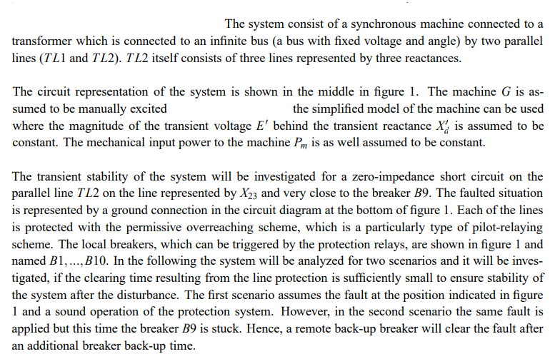 Solved The system consist of a synchronous machine connected | Chegg.com