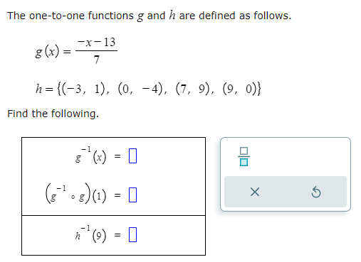 Solved For each pair of functions f and g below, find | Chegg.com