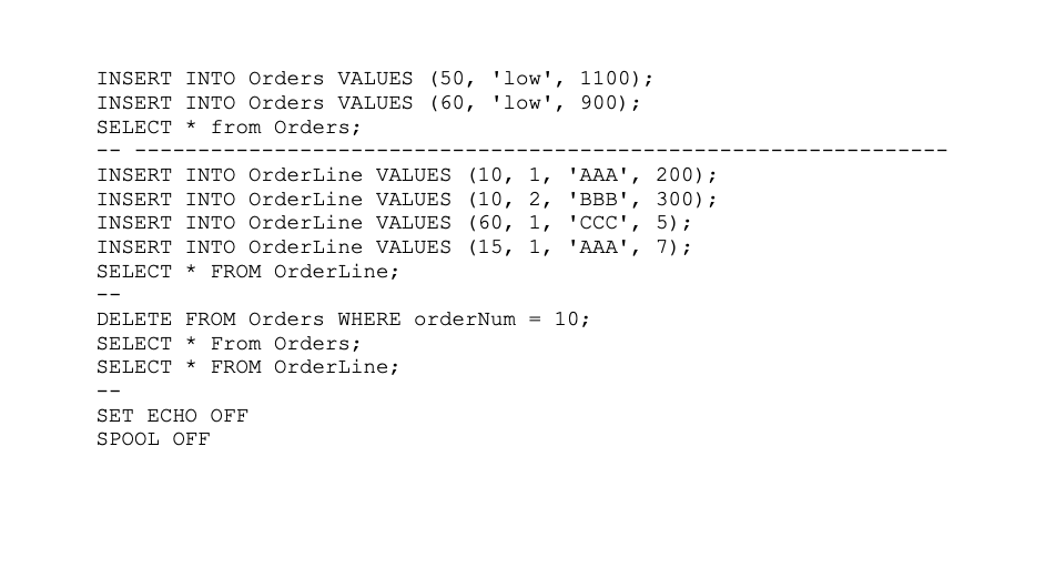Solved SPOOL ddl.txt SET ECHO ON Author: