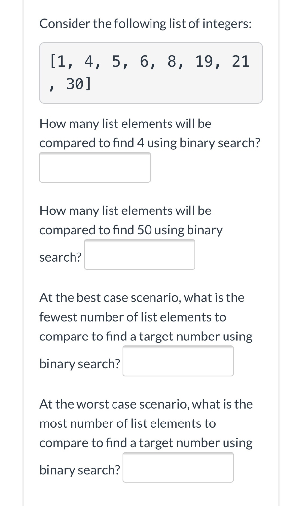 Solved Consider the following list of integers: [1, 4, 5, 6, | Chegg.com