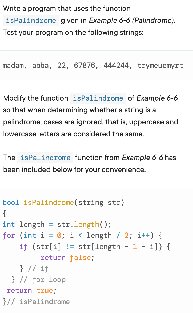 Solved Write a program that uses the function given in | Chegg.com
