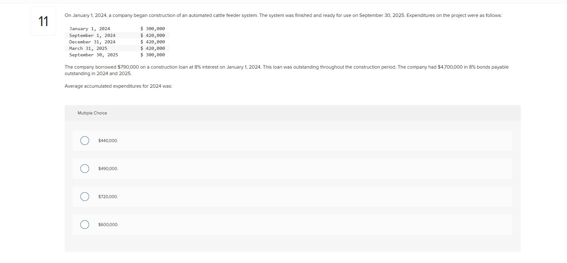 Solved outstanding in 2024 and 2025. Average accumulated | Chegg.com