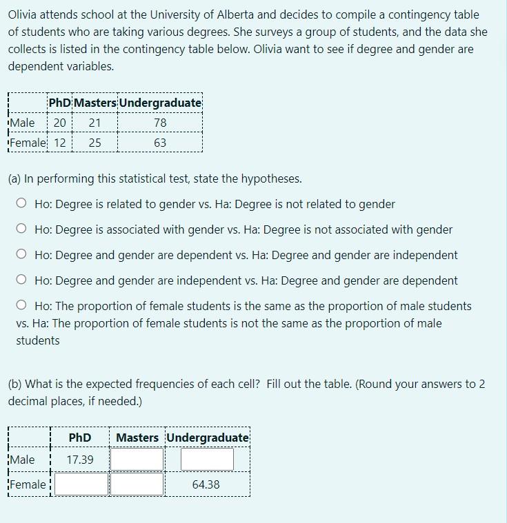 Solved (c) What is the test statistic value for this | Chegg.com