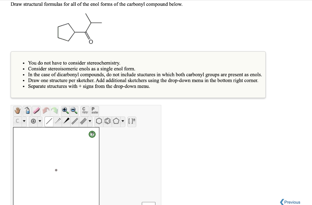 Solved Draw structural formulas for all of the enol forms of | Chegg.com