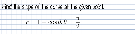 Solved Find the slope of the curve at the given | Chegg.com
