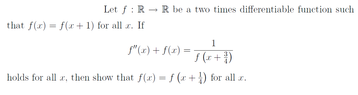 Solved Let F R → R Be A Two Times Differentiable Function