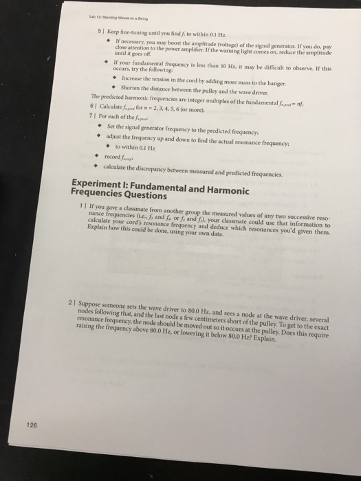 Solved Lab 12 Standing Waves on a String Introduction A | Chegg.com