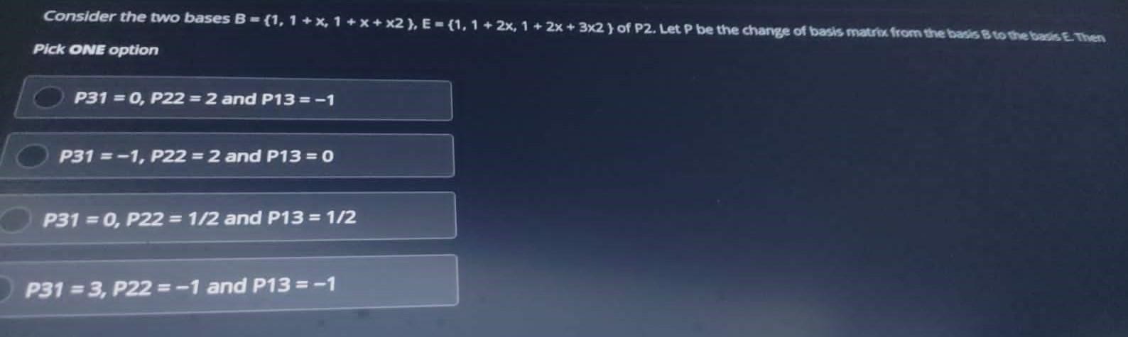 Solved Pick ONE option | Chegg.com