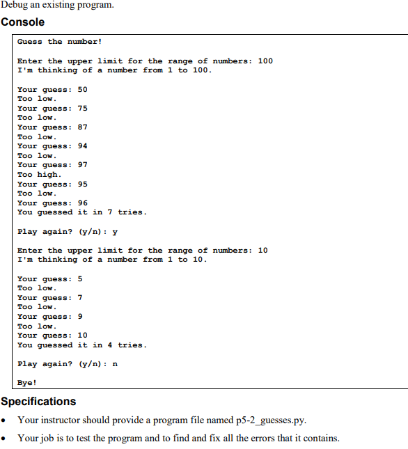 Solved Guess the number! Enter the upper limit for the range | Chegg.com