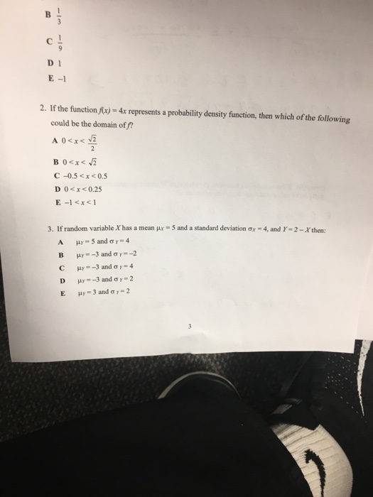 Solved If the function f(x) = 4x represents a probability | Chegg.com
