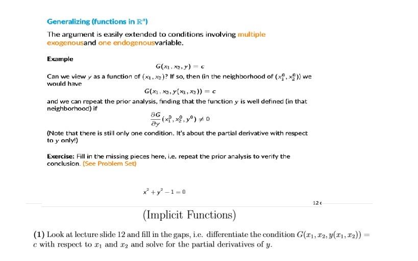 Solved Generalizing (functions in R") The argument is easily | Chegg.com