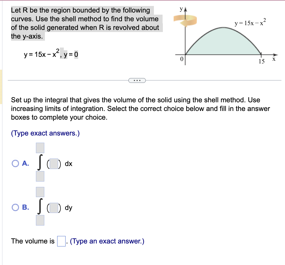 Solved Let R be the region bounded by the following curves. | Chegg.com