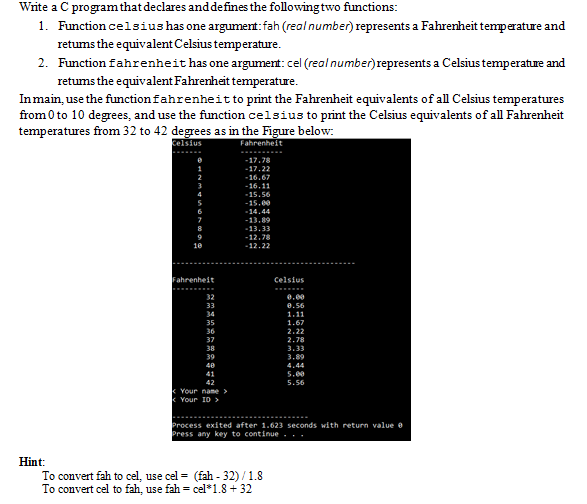 Solved Write A C Program That Declares And Defines The 8935