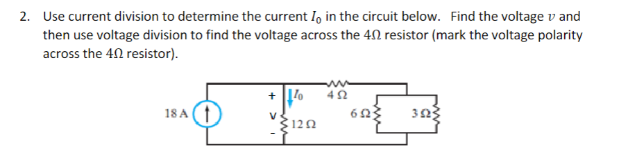 Solved Use current division to determine the current I0 in | Chegg.com
