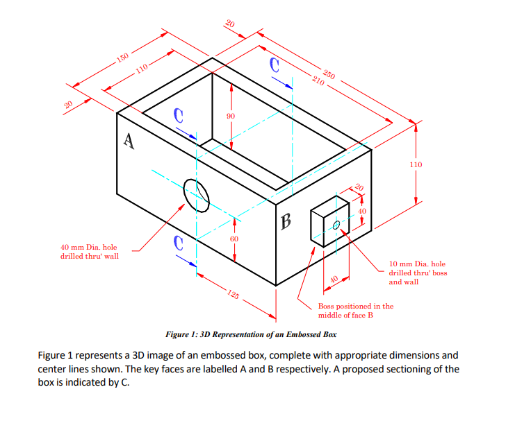 Solved Task 1-Orthographic Projection (20%) Based upon the | Chegg.com