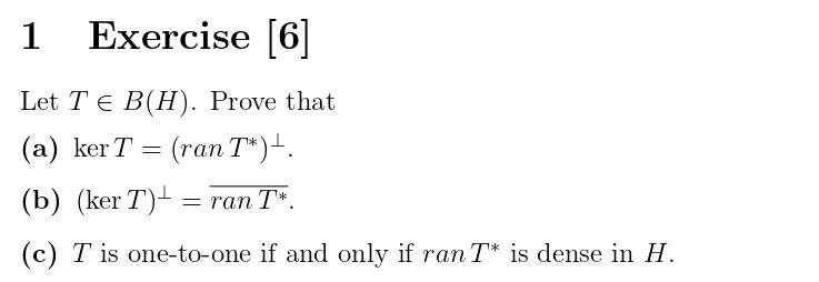 Solved B(H) is the set of all bounded linear operators in | Chegg.com