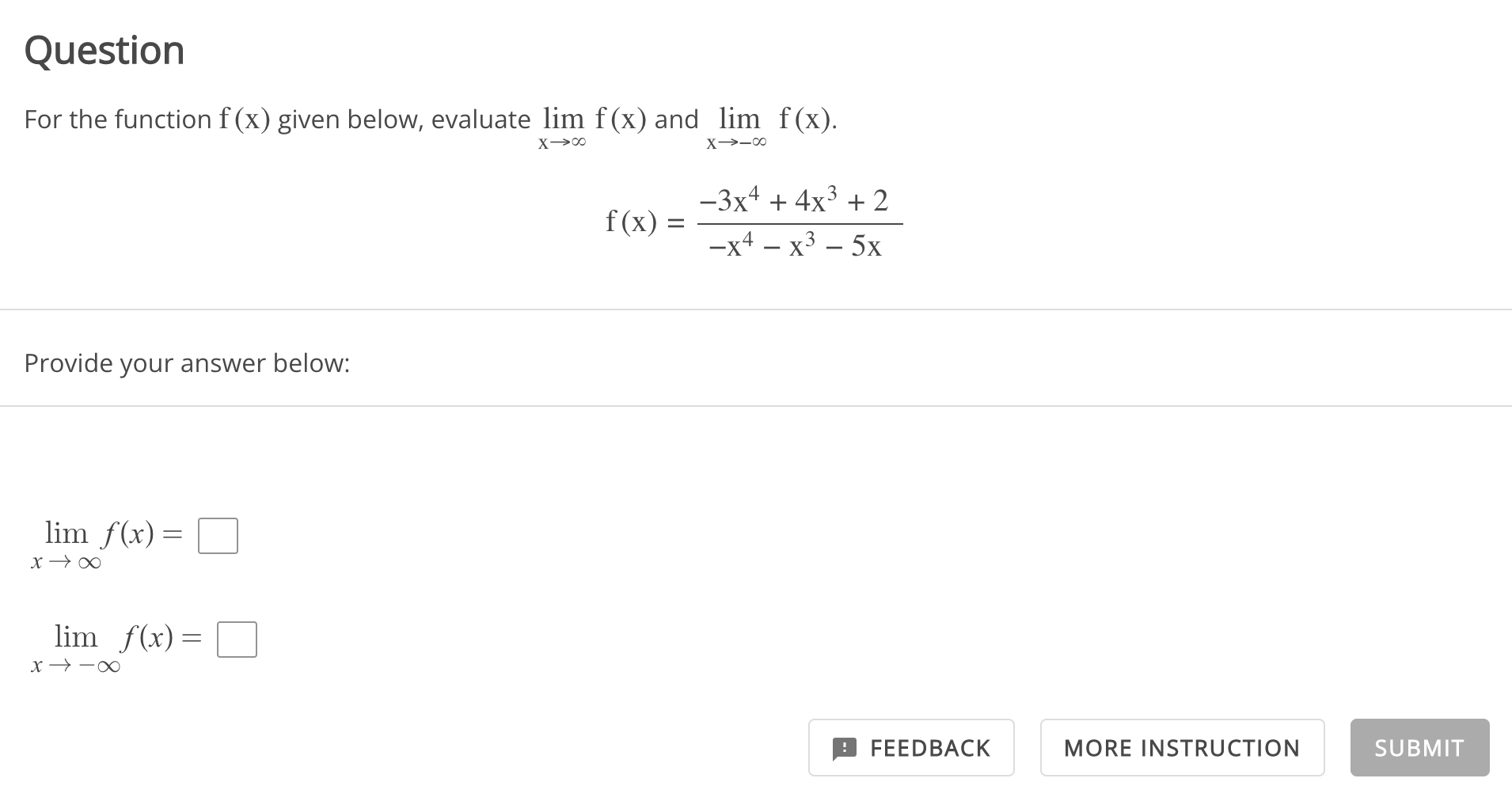 Solved For the function f(x) given below, evaluate | Chegg.com