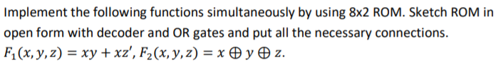 Solved Implement the following functions simultaneously by | Chegg.com