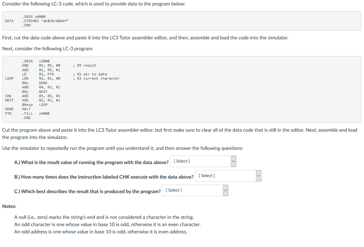 Solved Consider the following LC-3 code, which is used to | Chegg.com