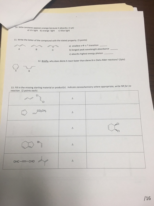 Solved 8. Name the splitting pattern for the protons at the | Chegg.com