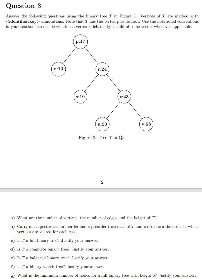 Solved Question 3 Answer the following questions using the | Chegg.com