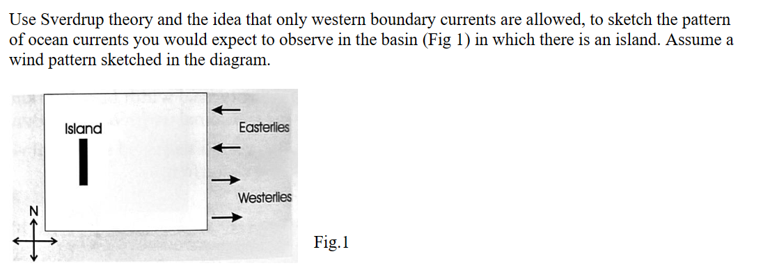 Solved Use Sverdrup theory and the idea that only western | Chegg.com