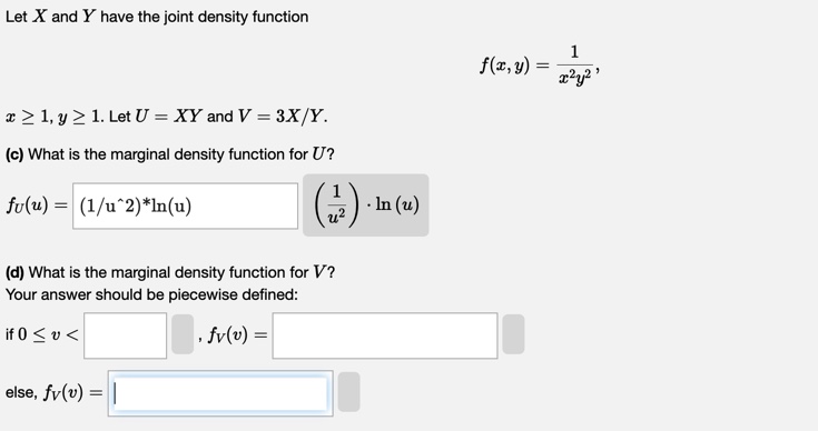 Let x ﻿and Y ﻿have the joint density | Chegg.com