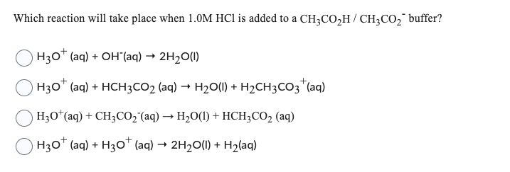 You prepare 100ml of a CH3CO2H/CH3CO2−buffer with a | Chegg.com