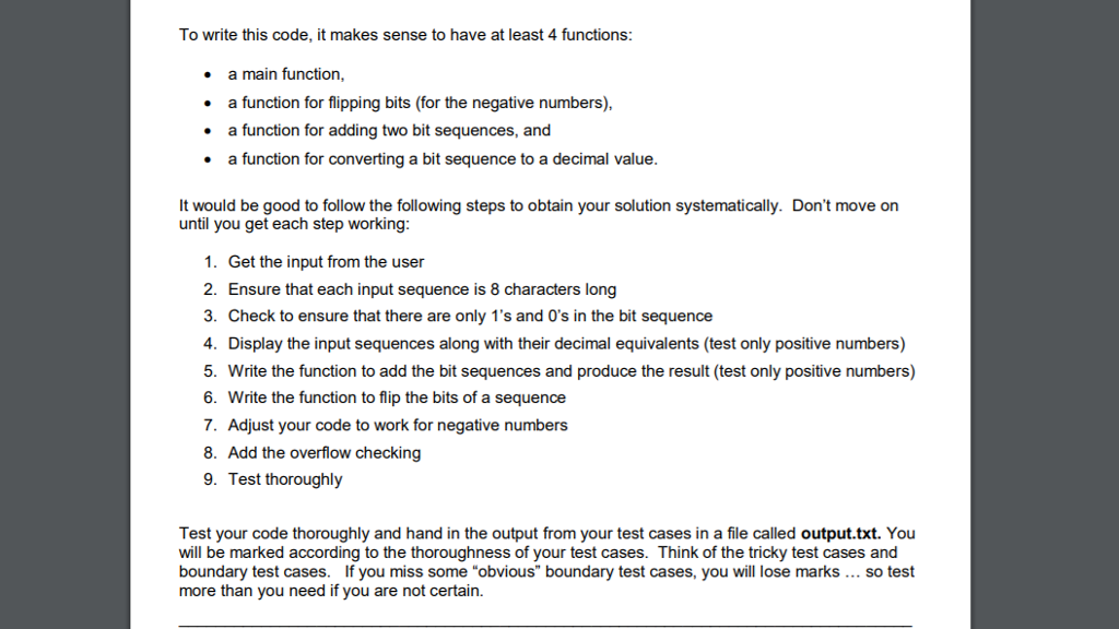 Solved Write a program called bitMath.c that asks the user | Chegg.com