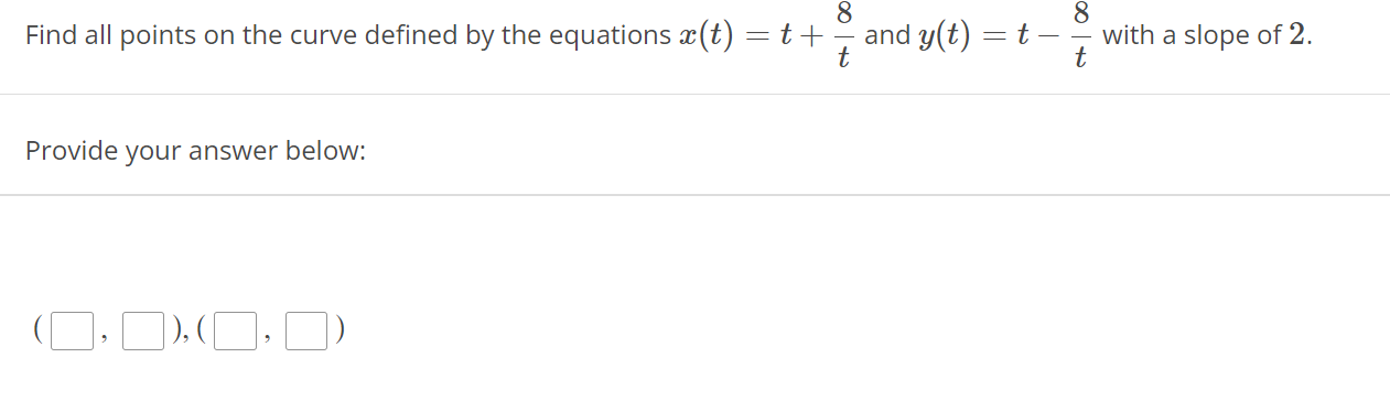 Solved Find all points on the curve defined by the equations | Chegg.com