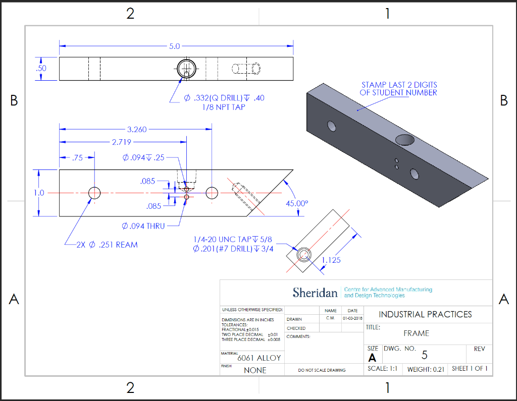 Solved Write a Process Plan for the machining | Chegg.com