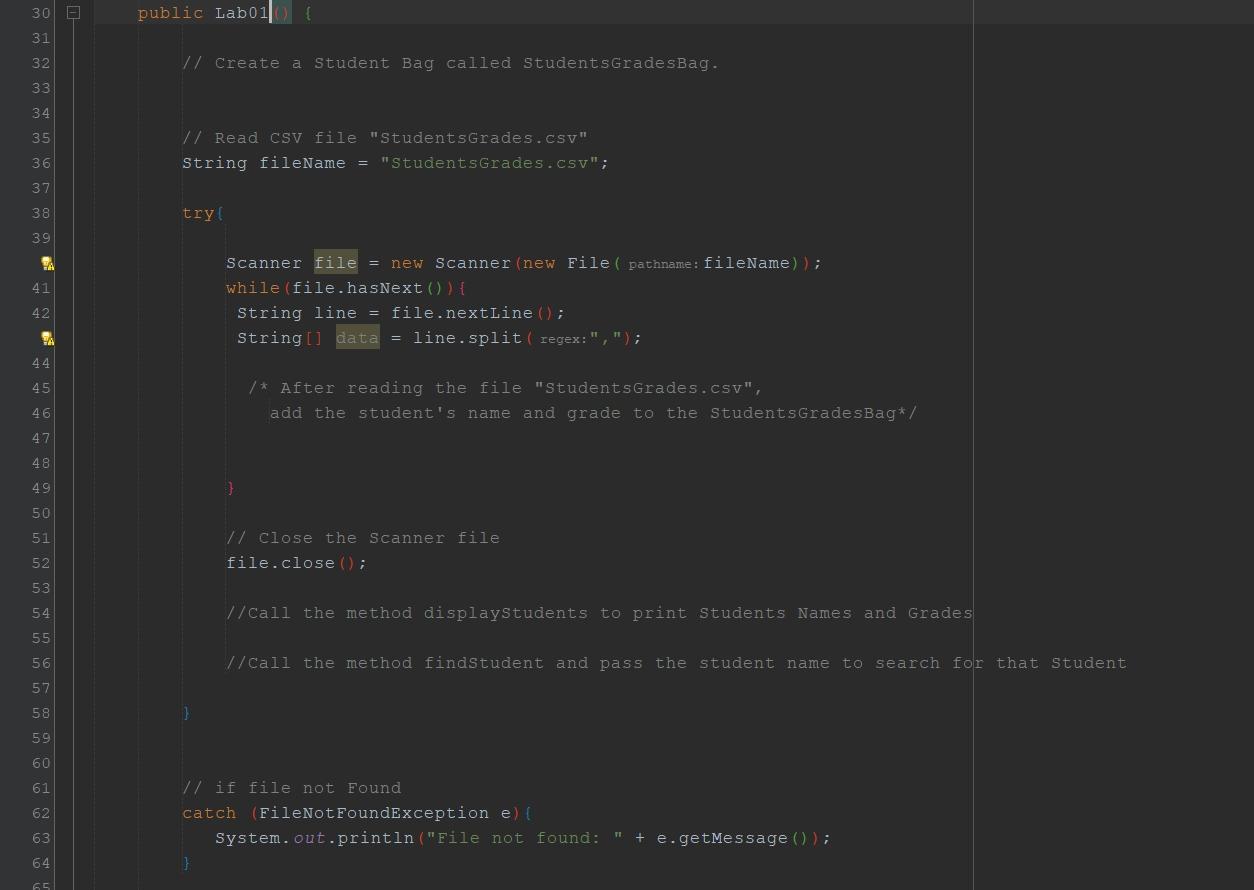 Solved Please help me with my lab work (JAVA). This is my | Chegg.com
