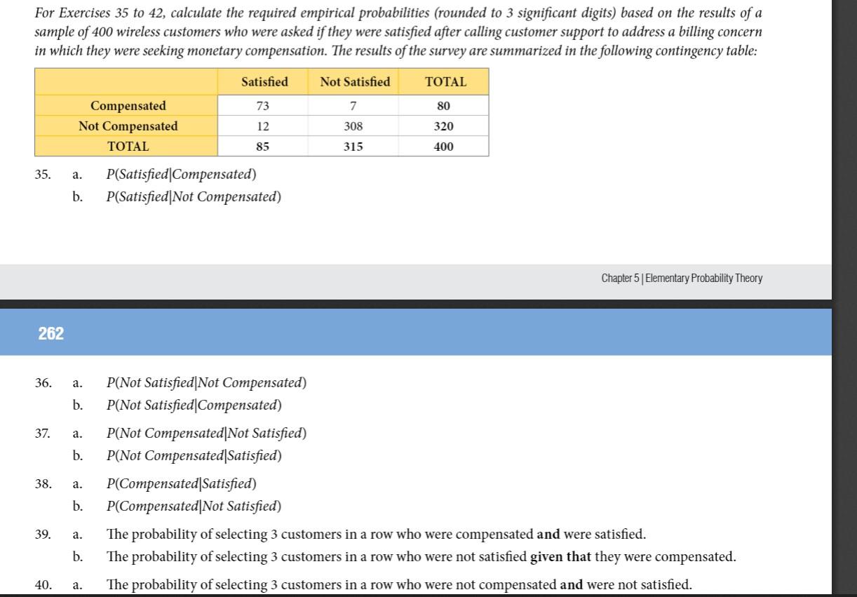 Solved For Exercises 35 to 42, calculate the required | Chegg.com
