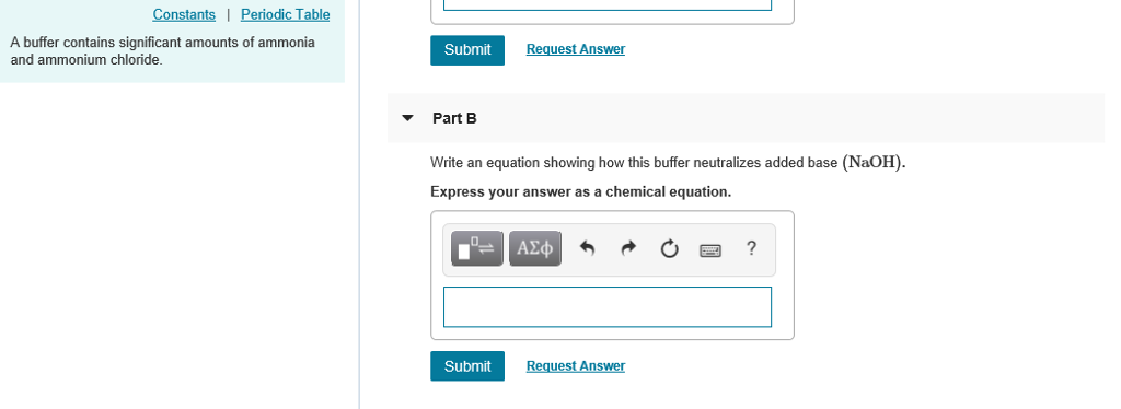 Solved A buffer contains significant amounts of ammonia and | Chegg.com